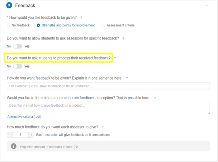 Feedback action plan - Comproved